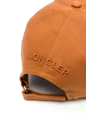 Moncler Logo-patch Cotton Cap - Brown
