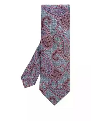 Etro Paisley-pattern Silk Neck Tie - Blue