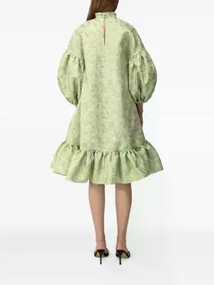 ANOUKI Puffed-sleeve Tiered Dress