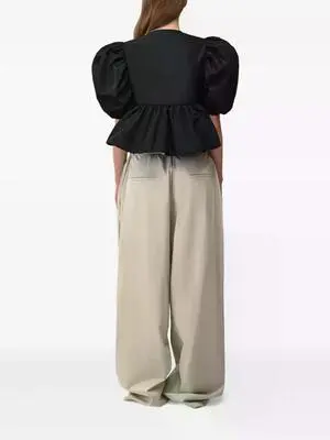 ANOUKI Puff-sleeve Tie-front Blouse