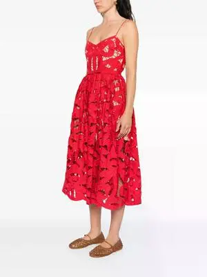 SELF-PORTRAIT Embroidered Midi Dress