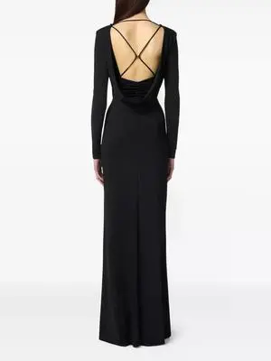 Elisabetta Franchi Draped Long-sleeve Dress