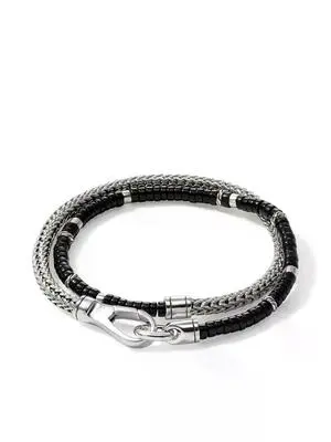 John Hardy Sterling Black Onyx Heishi Bracelet - Silver