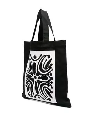 10 CORSO COMO Abstract Print Tote Bag - Black