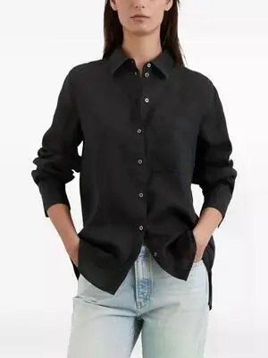 Marc O'polo Linen Button-down Shirt - Black