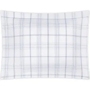 MATOUK August Plaid Pillow Sham - Navy