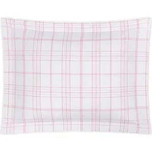 MATOUK August Plaid Pillow Sham - Peony
