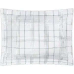 MATOUK August Plaid Pillow Sham - Sea