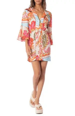 MAAJI Joy Cover-up Caftan - Open Blue