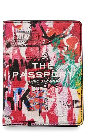 Marc Jacobs The Graffiti Leather Passport Case - Multi