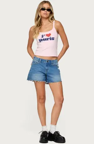 EDIKTED Graphic Cropped Camisole