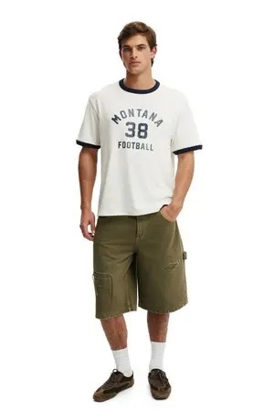 COTTON ON Y2k Super Baggy Jorts - Carpenter Garage Green