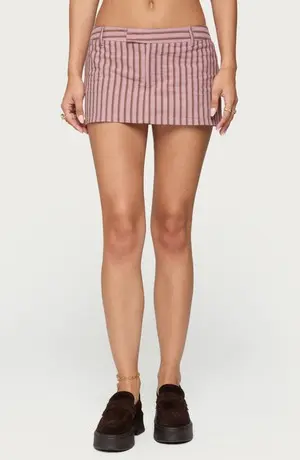 EDIKTED Marlow Stripe Cotton Skort