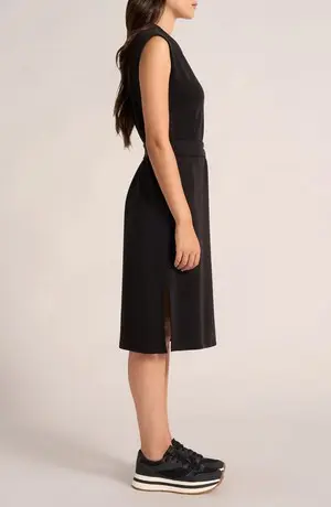 Matty M. Belted Jersey Dress