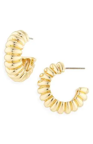 Baublebar Goldtone Hoop Earrings - Gold
