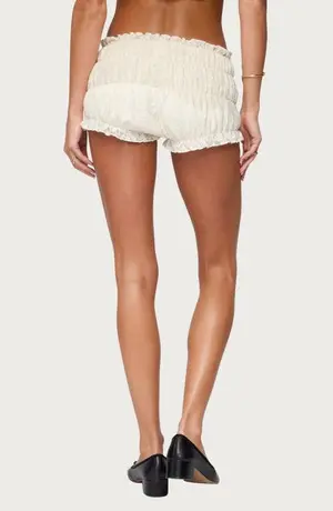 EDIKTED Smocked Lace Shorts