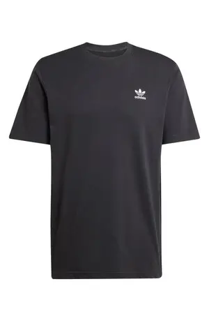 ADIDAS ORIGINALS Trefoil Essentials Cotton T-shirt - Black