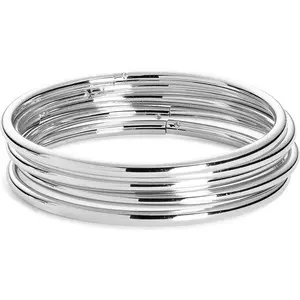Baublebar Alexia Set Of 5 Hinged Bangles - Silver