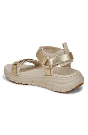 Vionic Walk Max Wanderer Sandal - Parchment/ Gold