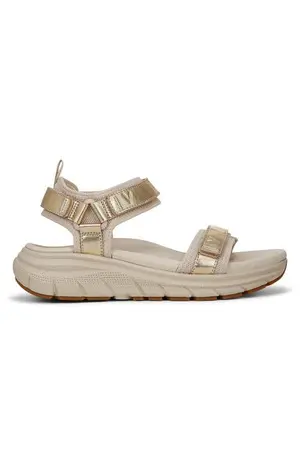Vionic Walk Max Wanderer Sandal - Parchment/ Gold