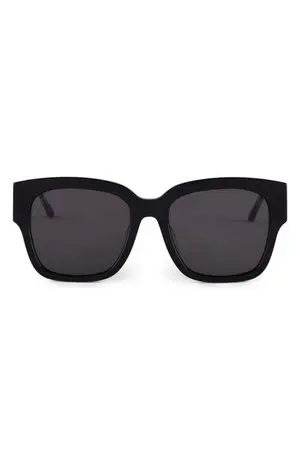 DIFF Isabella 54mm Polarized Square Sunglasses - Black/grey