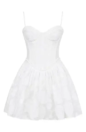 House Of Cb Nerissa Corset Bodice Fit & Flare Minidress