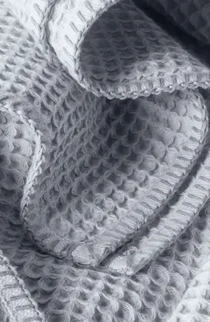 BOLL & BRANCH Organic Cotton Waffle Blanket - Hydrangea/ Bay