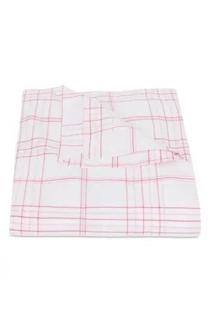 MATOUK August Plaid Duvet Cover - Peony