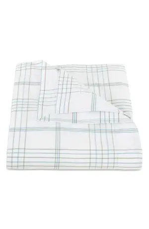 MATOUK August Plaid Duvet Cover - Sea