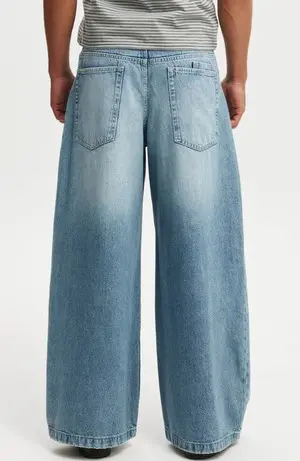 COTTON ON Y2k Super Wide Jeans - Radio Blue