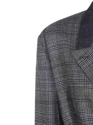 Brunello Cucinelli Belted Check Pattern Blazer