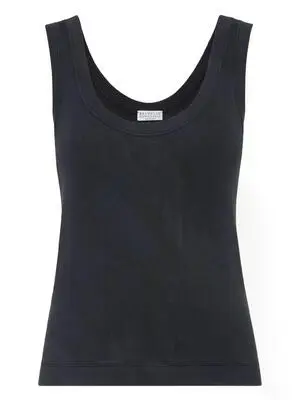 Brunello Cucinelli Ribbed Tank Top - Blue