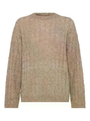 Brunello Cucinelli Cable-knit Jumper With Sequin Embellishment