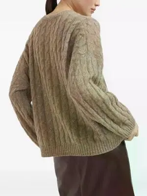 Brunello Cucinelli Cable-knit Jumper With Sequin Embellishment