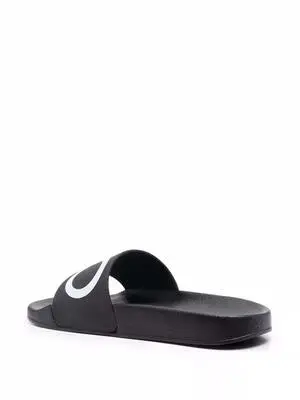 FERRAGAMO Gancini-print Open-toe Slides
