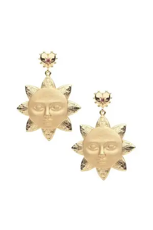 JANE WIN Sun Earrings - Pink