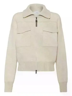 Brunello Cucinelli Double-knit Cardigan - Neutrals