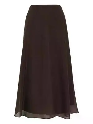 Brunello Cucinelli Silk Midi Skirt