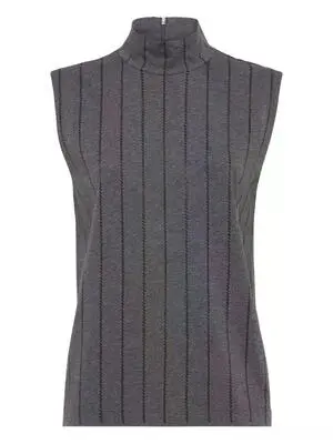 Brunello Cucinelli Sequin-embellished Top - Grey