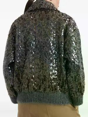 Brunello Cucinelli Embroidered Cardigan - Grey