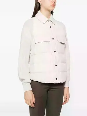 Brunello Cucinelli Panelled Jacket - White