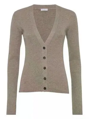 Brunello Cucinelli V-neck Cardigan - Brown