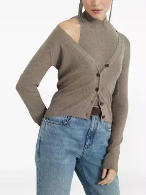 Brunello Cucinelli V-neck Cardigan - Brown