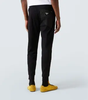 Prada Technical Cotton-blend Slim Pants