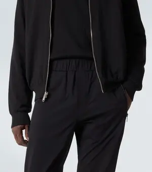 Prada Technical Cotton-blend Slim Pants