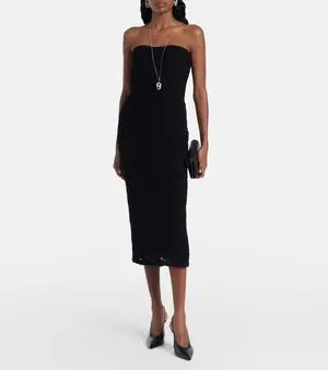 Max Mara Elegante Luciana Strapless Midi Dress