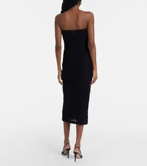 Max Mara Elegante Luciana Strapless Midi Dress
