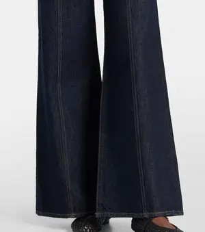 Ulla Johnson Bianca High-rise Wide-leg Jeans - Blue