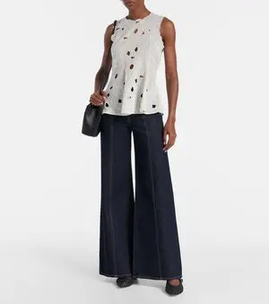 Ulla Johnson Bianca High-rise Wide-leg Jeans - Blue