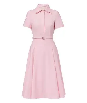 EMILIA WICKSTEAD Iwona Belted Shirt Dress - Pink